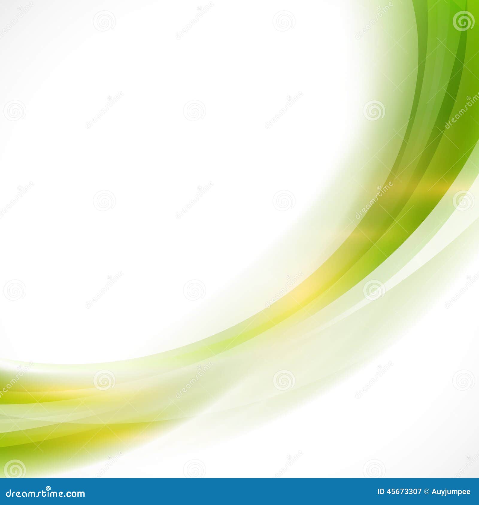 Abstract Curve Smooth Green Flow Background, Vector & Illustration ...