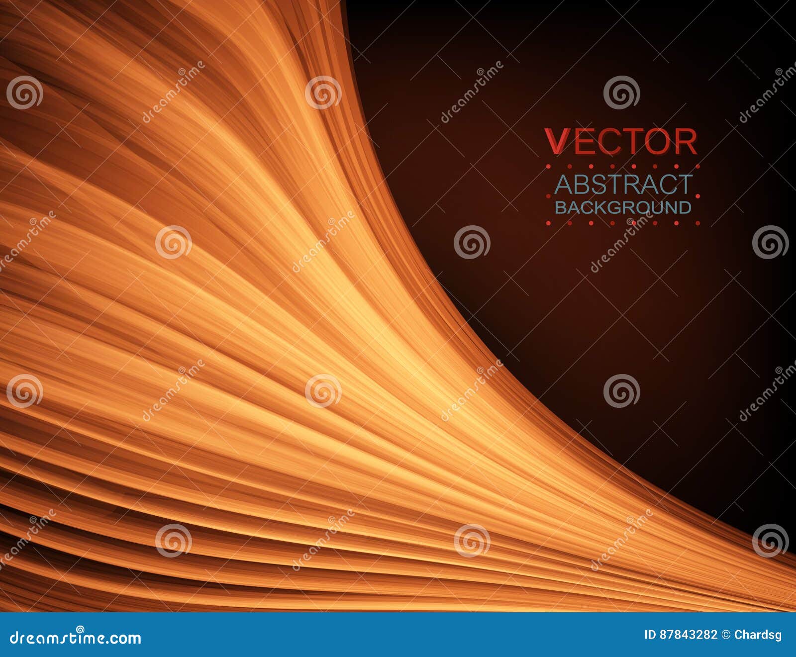 Abstract Curve. Smooth Silk Texture. Vector Background. Stock Vector ...