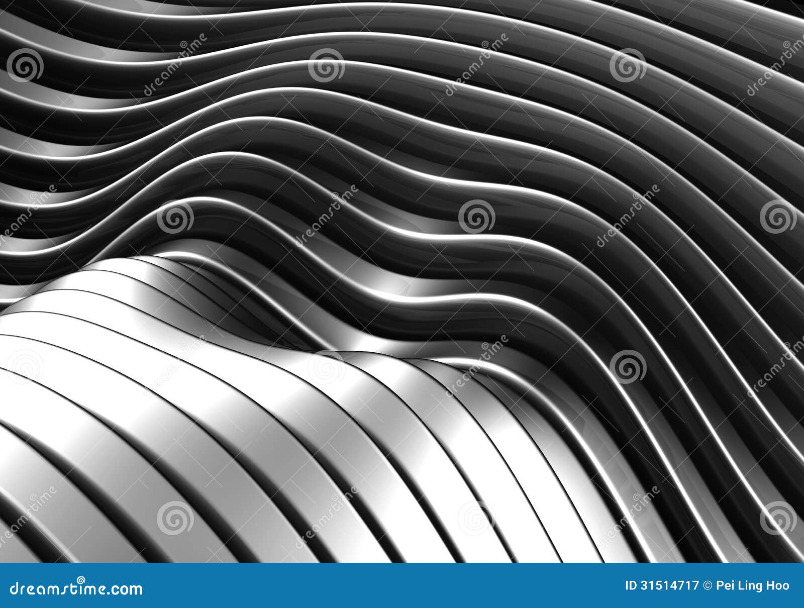 Abstract Curve Stripe Metal Background Stock Illustration ...