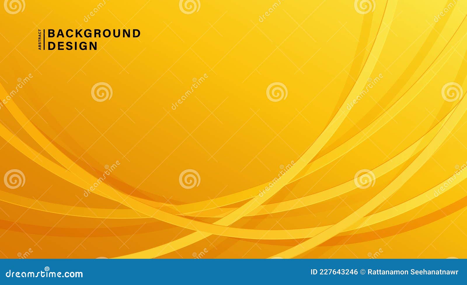 Abstract Curve Stripes Layers Creative Design on Yellow Gradient ...