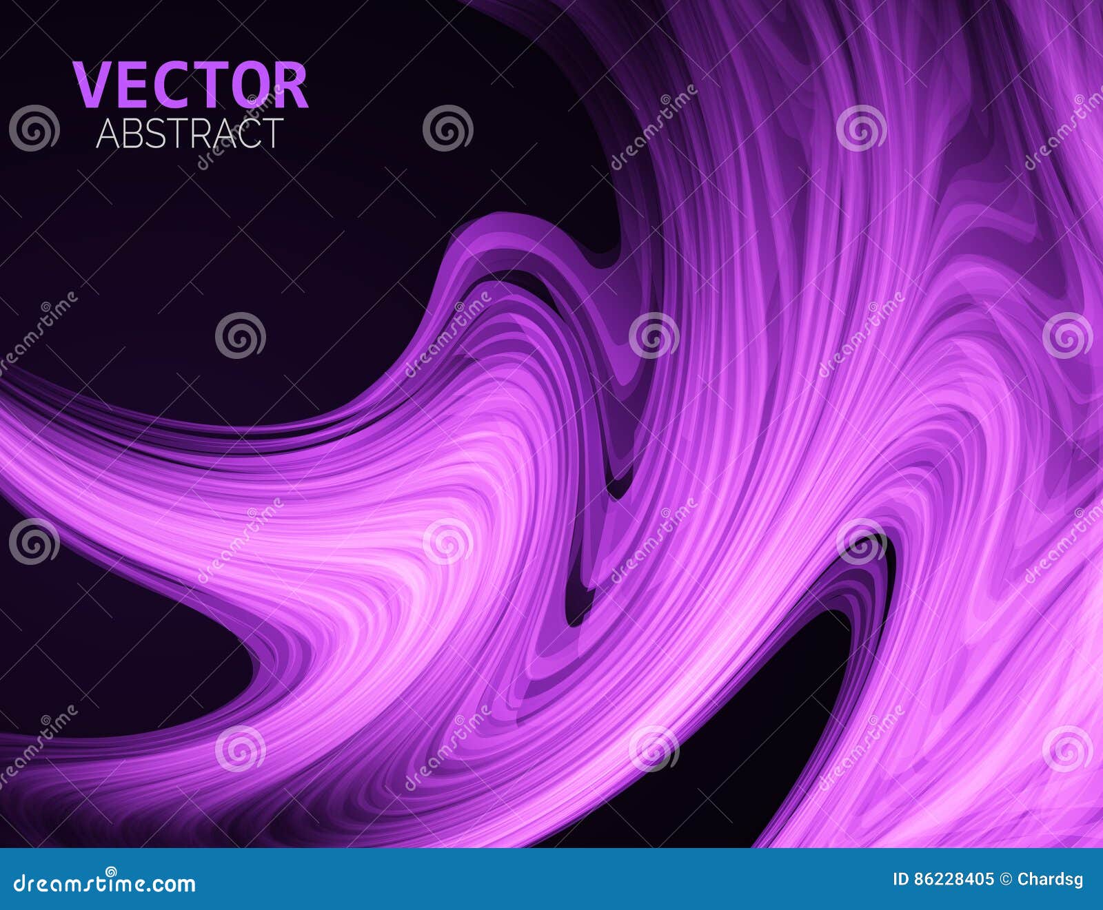 Abstract Curve Swirl. Smooth Texture Twist. Vector Background. Stock ...