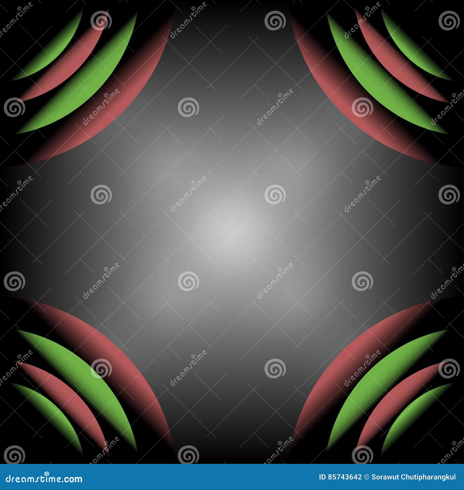 Abstract Curve Wave Corner Frame Design Background Stock Vector ...
