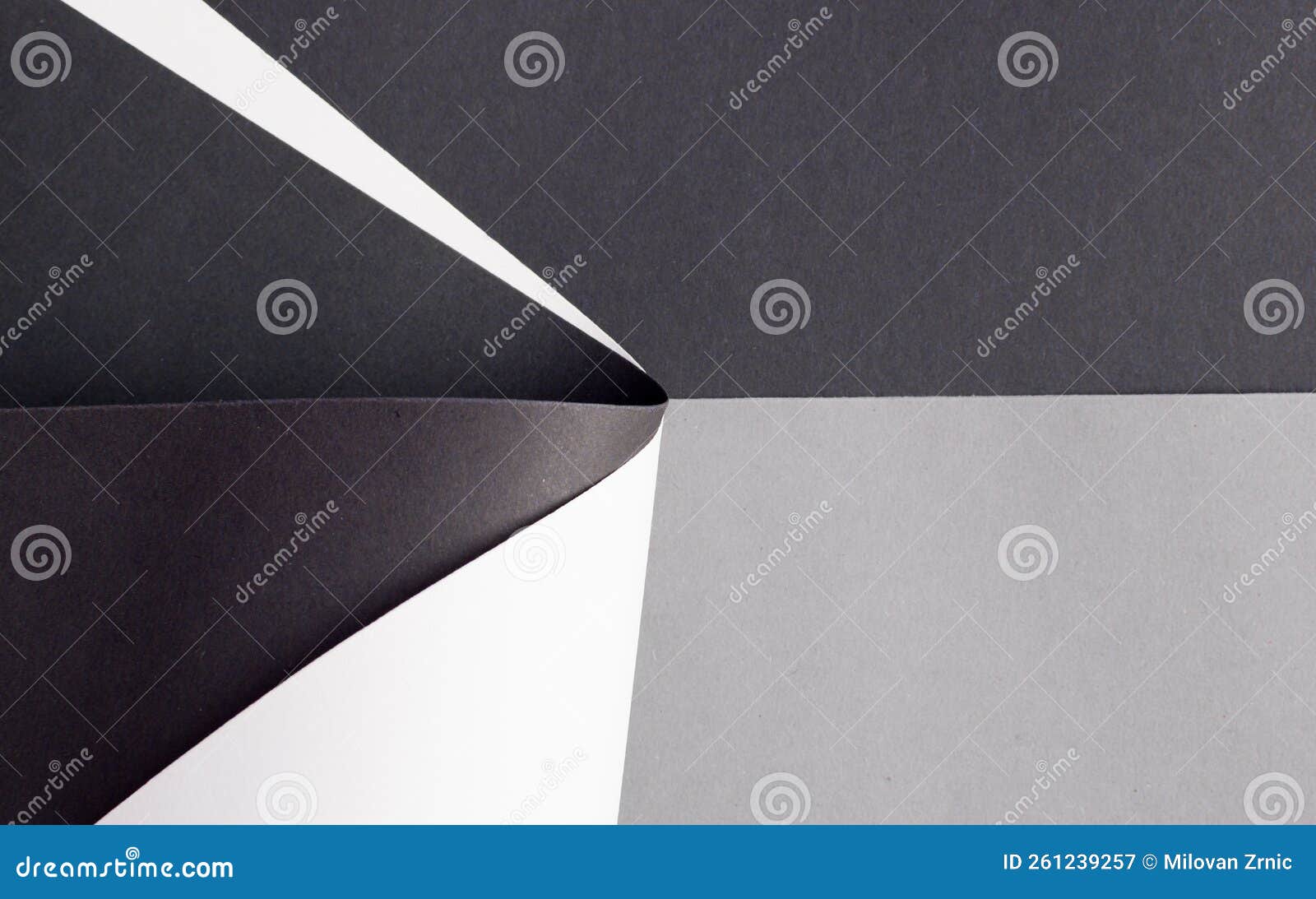 Abstract Curved, Divided Black, White and Gray Background Stock Image ...