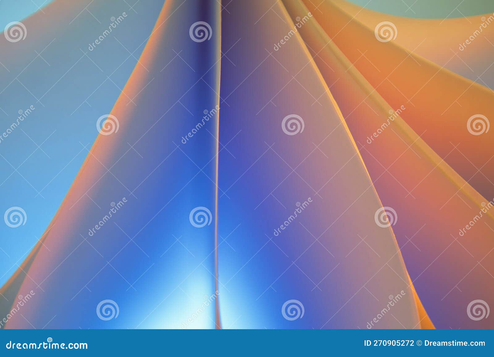 Abstract Curved Forms. Futuristic Geometric Figures Created with Paper ...