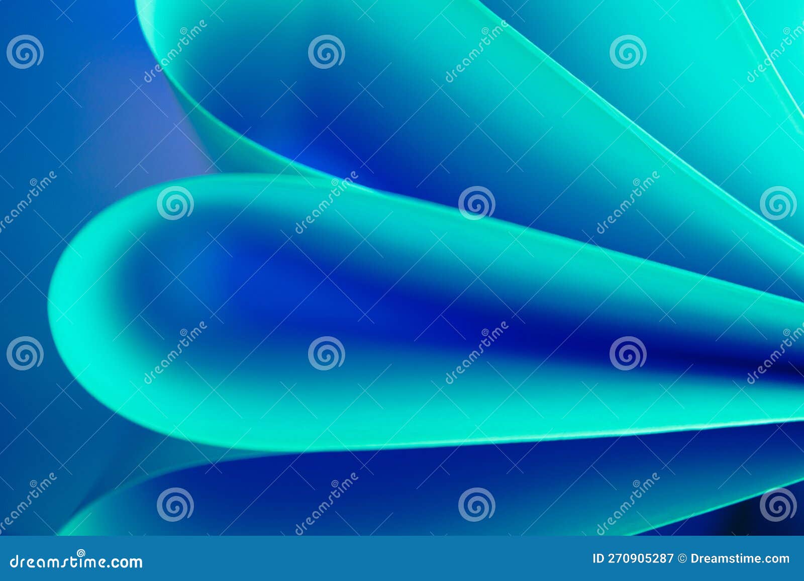 Abstract Curved Forms. Futuristic Geometric Figures Created with Paper ...