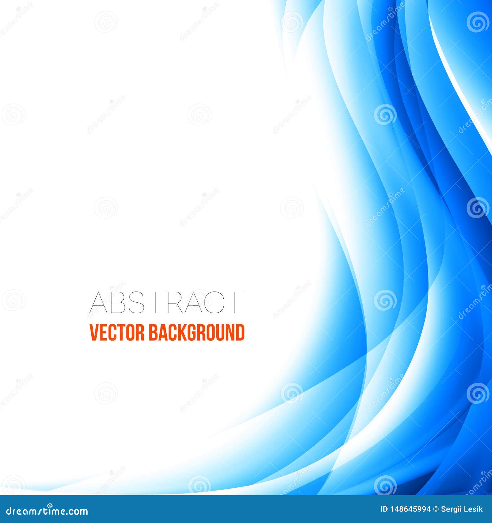 Abstract Curved Lines Background. Template Brochure Design Stock Vector ...