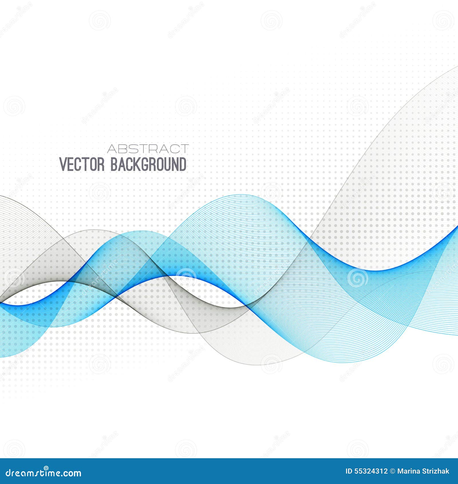 Abstract Curved Lines Background. Template Stock Vector - Illustration ...