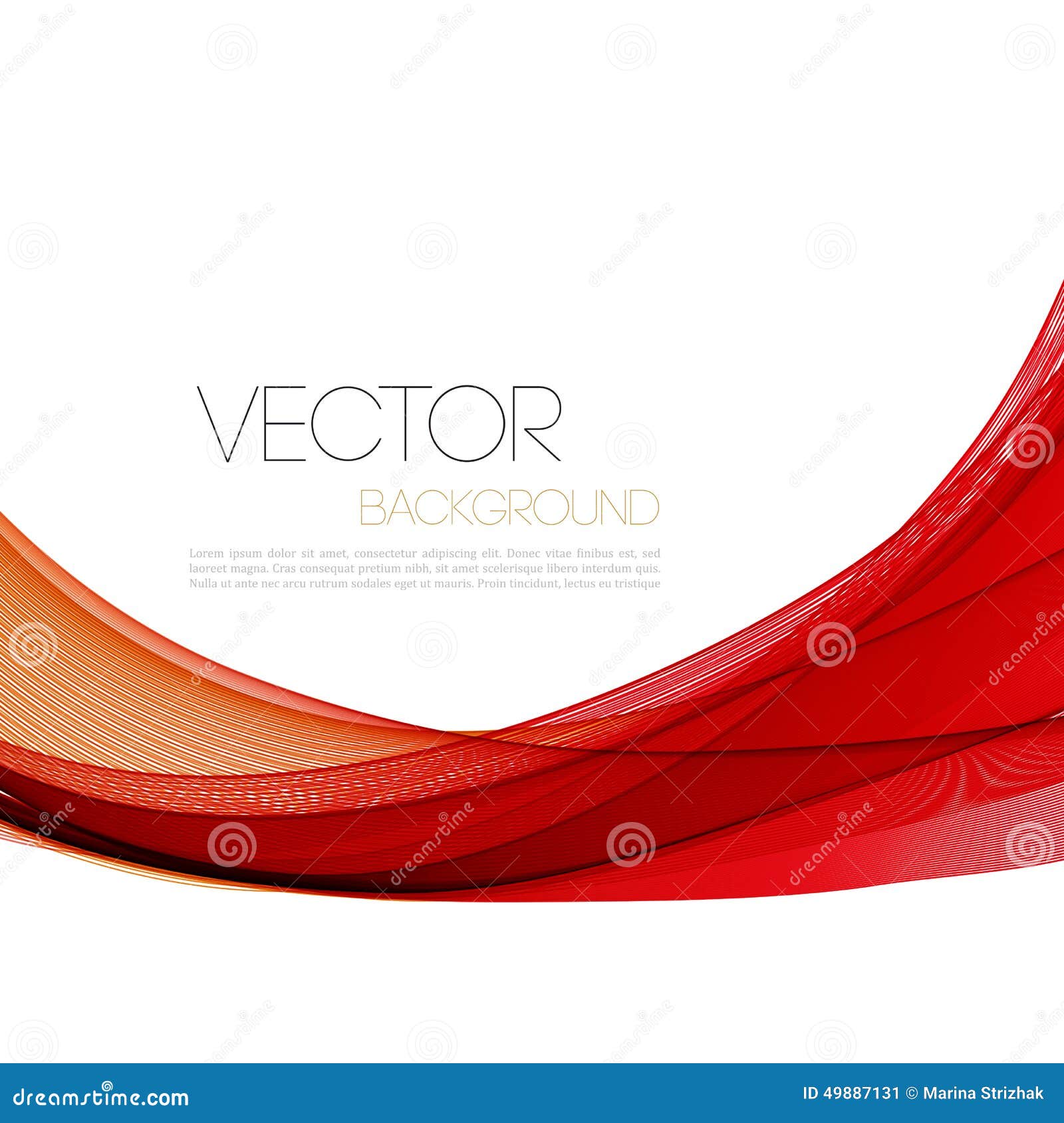 Abstract Curved Lines Background. Template Stock Vector - Illustration ...
