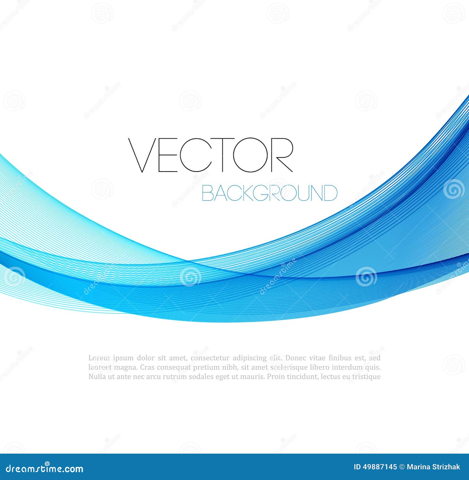 Abstract Curved Lines Background. Template Stock Vector - Illustration ...