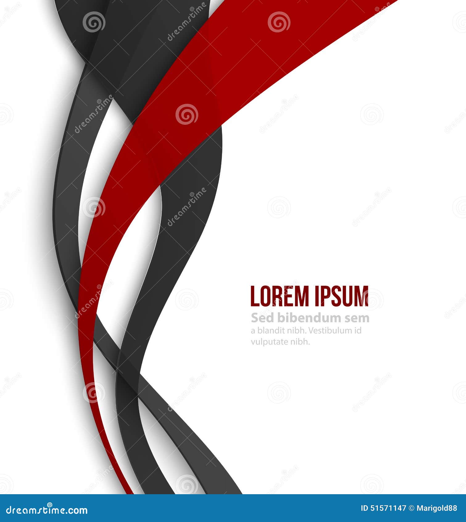 Abstract Curved Lines Background. Template Stock Vector - Illustration ...