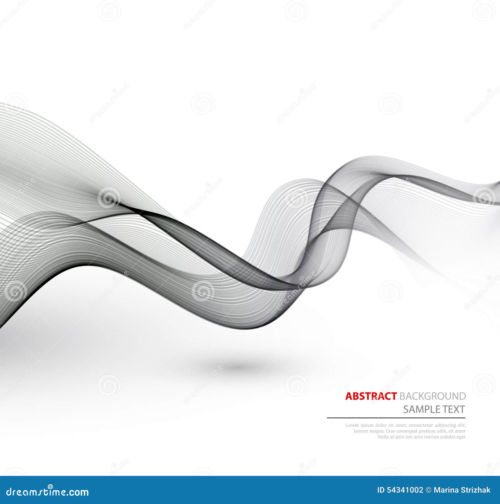 Abstract Curved Lines Background. Template Stock Vector - Illustration ...