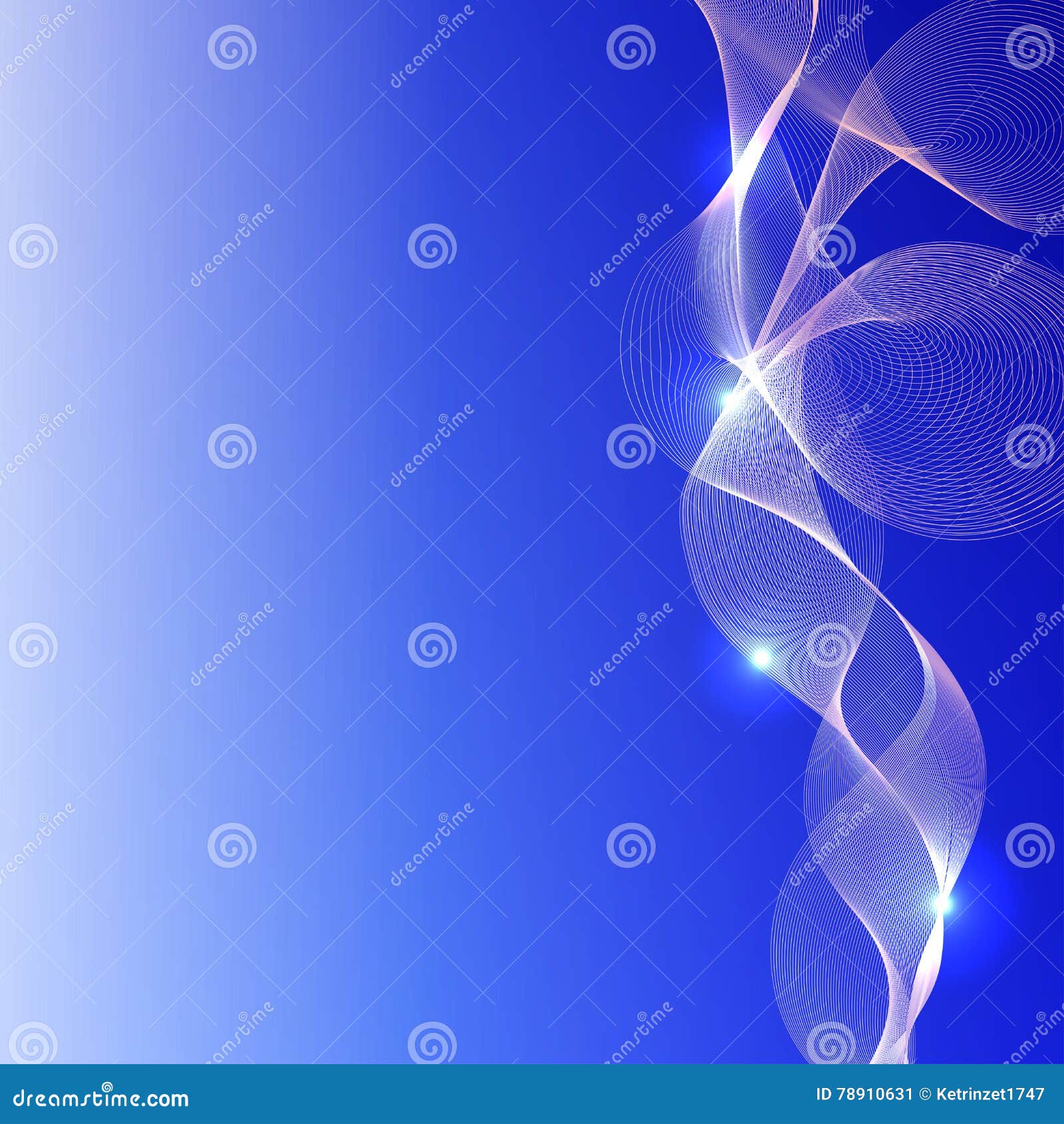 Abstract Curved Lines on Bright Background, Illustration Stock Vector ...