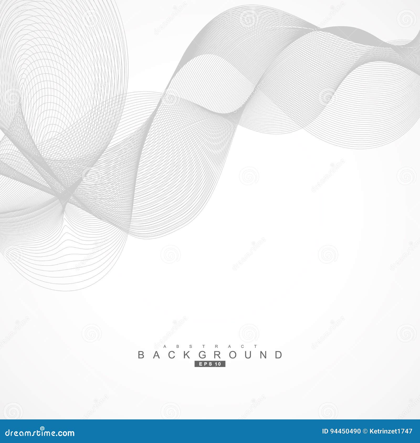 Abstract Curved Lines on Grey Background. Vector Illustration. Stock ...