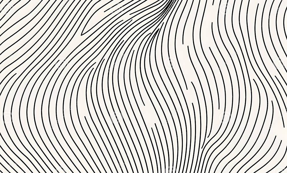 Abstract Curved Lines Minimalist Vector Pattern Stock Illustration ...