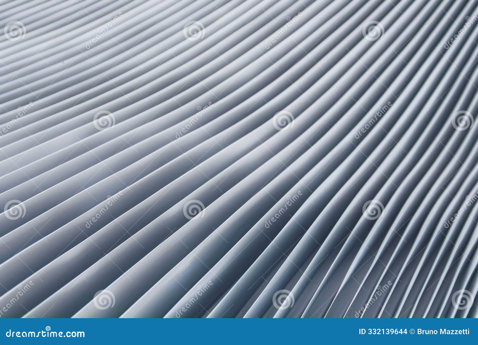 Abstract Curved Metal Surface with Repetitive Wave Pattern in Silver ...