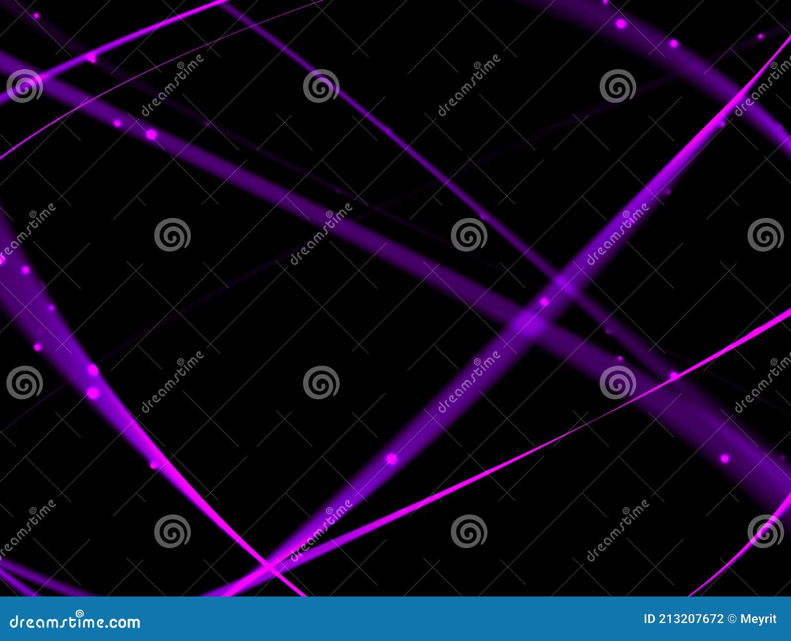 Abstract Curved Neon Lines on a Dark Background Stock Illustration ...