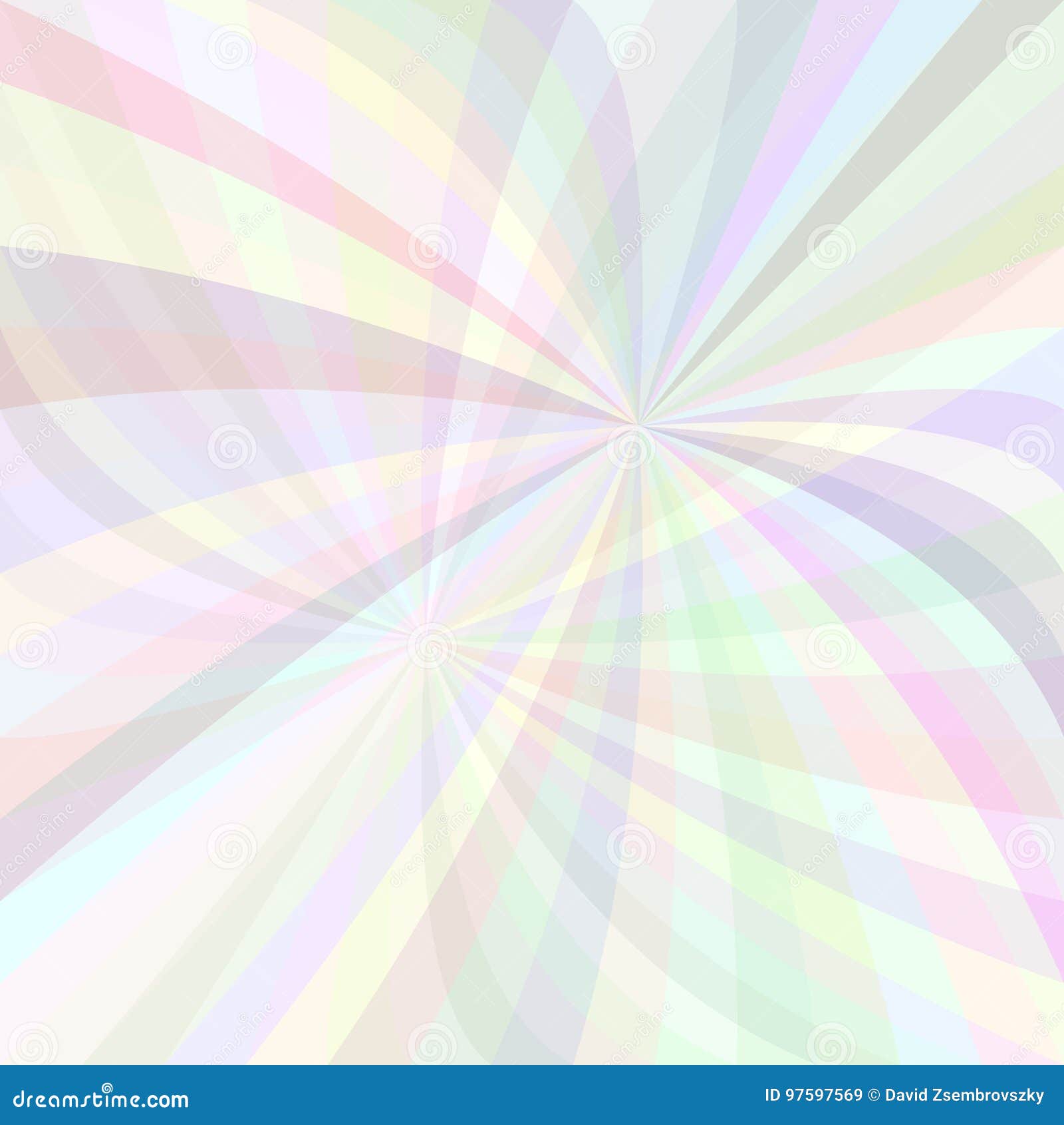 Abstract Curved Ray Burst Background - Vector Illustration from Light ...