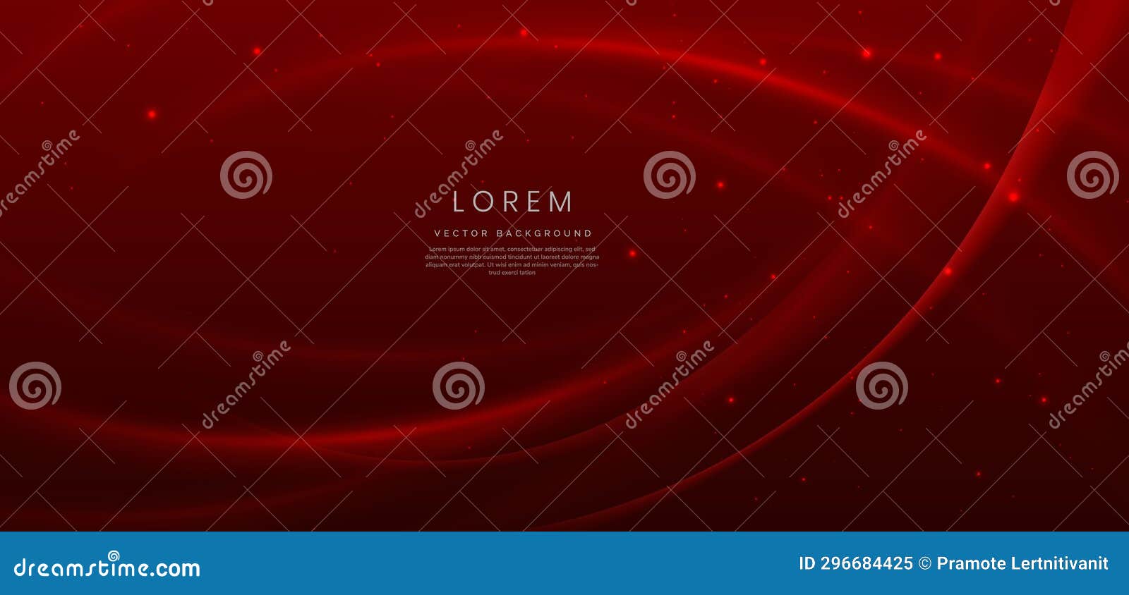 Abstract Curved Red Shape on Red Background with Lighting Effect and ...
