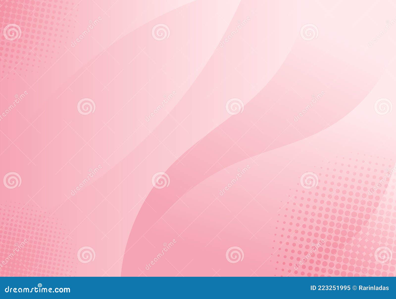 Abstract Curved Shape Layer Soft Pink Color with Halftone Effect ...