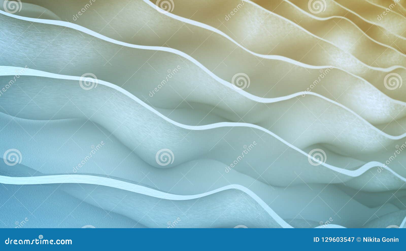 Abstract Curved Shapes 3D Rendering Stock Illustration - Illustration ...