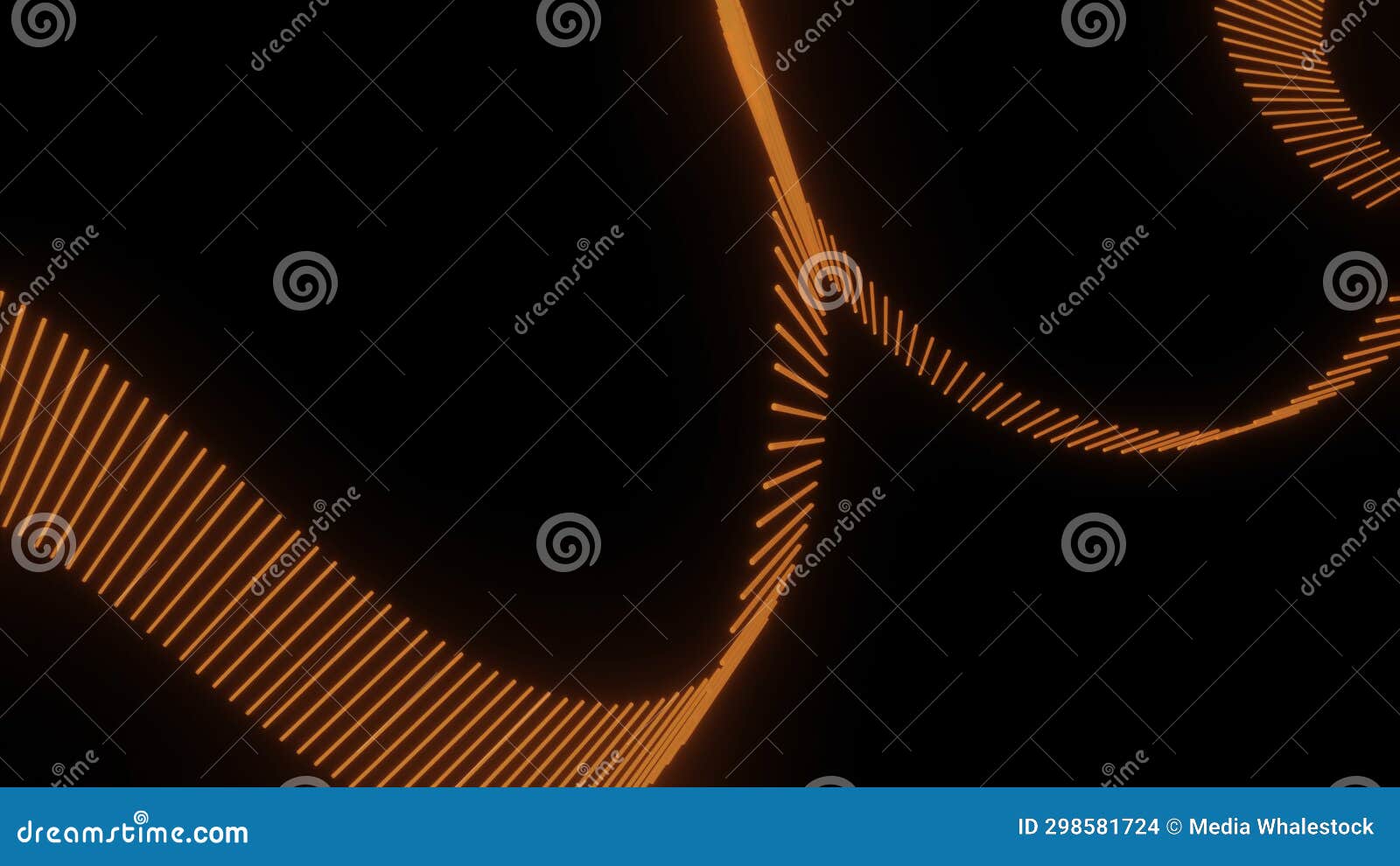 Abstract Curved Spiral on a Black Background. Design. Rotating Moving ...