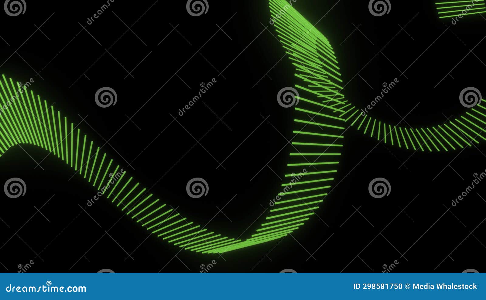 Abstract Curved Spiral on a Black Background. Design. Rotating Moving ...