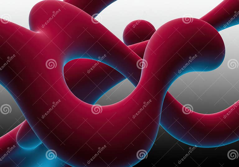 Abstract Curved Tubes with Gradient Colors Creating a Dynamic and ...