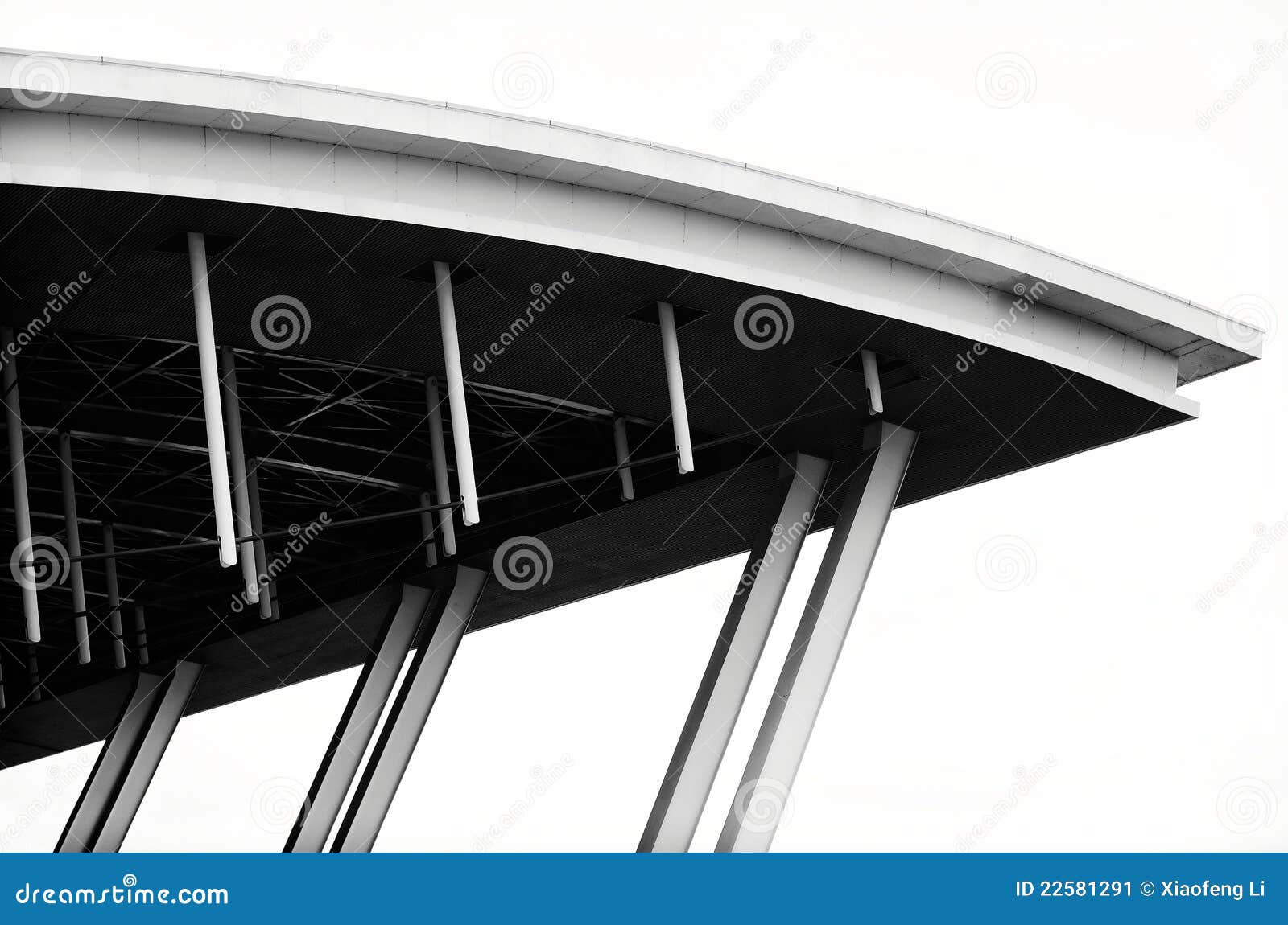 Abstract Curves of Airport Terminal Architeture Stock Image - Image of ...
