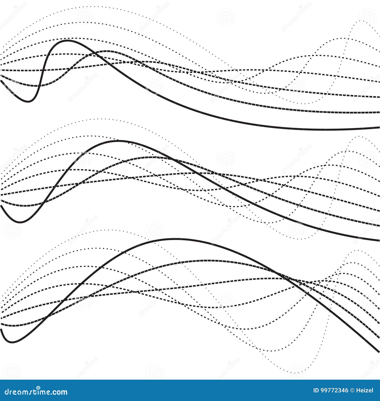 Abstract Curves, Dotted Lines Stock Vector - Illustration of design ...