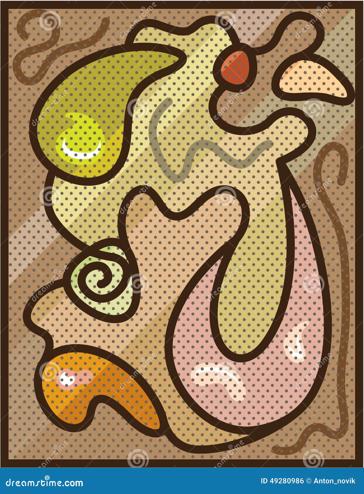 Abstract Curves Fine Art Vector Stock Vector - Illustration of frame ...