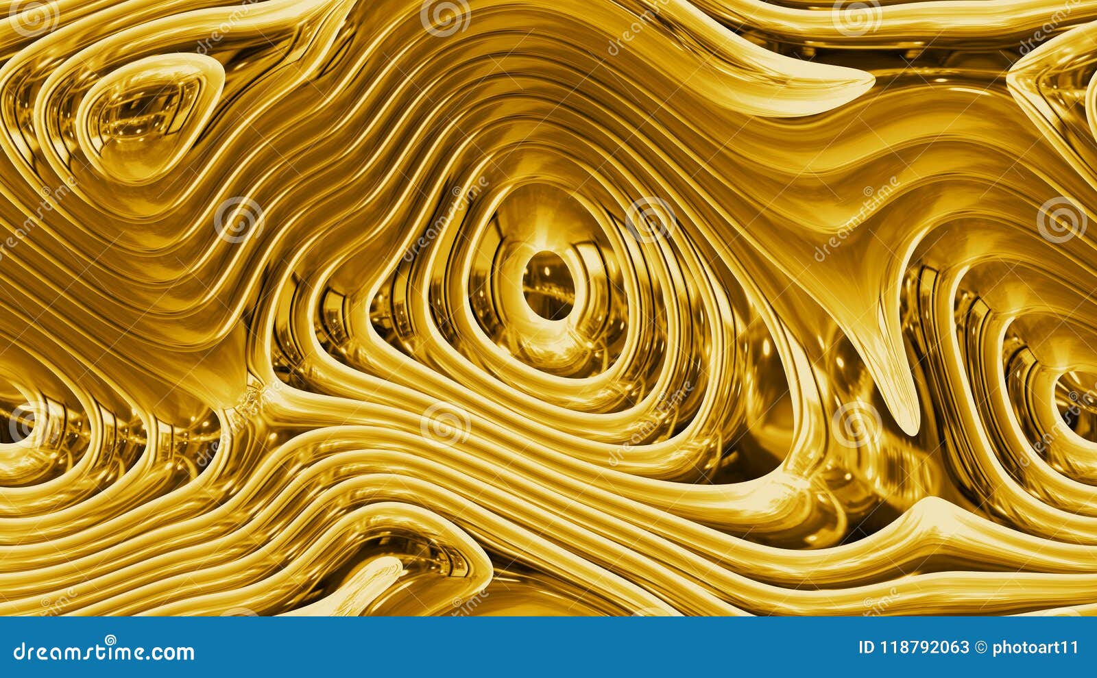 Abstract Curves - Golden Parametric Curved Shapes 4k Seamless Ba Stock ...