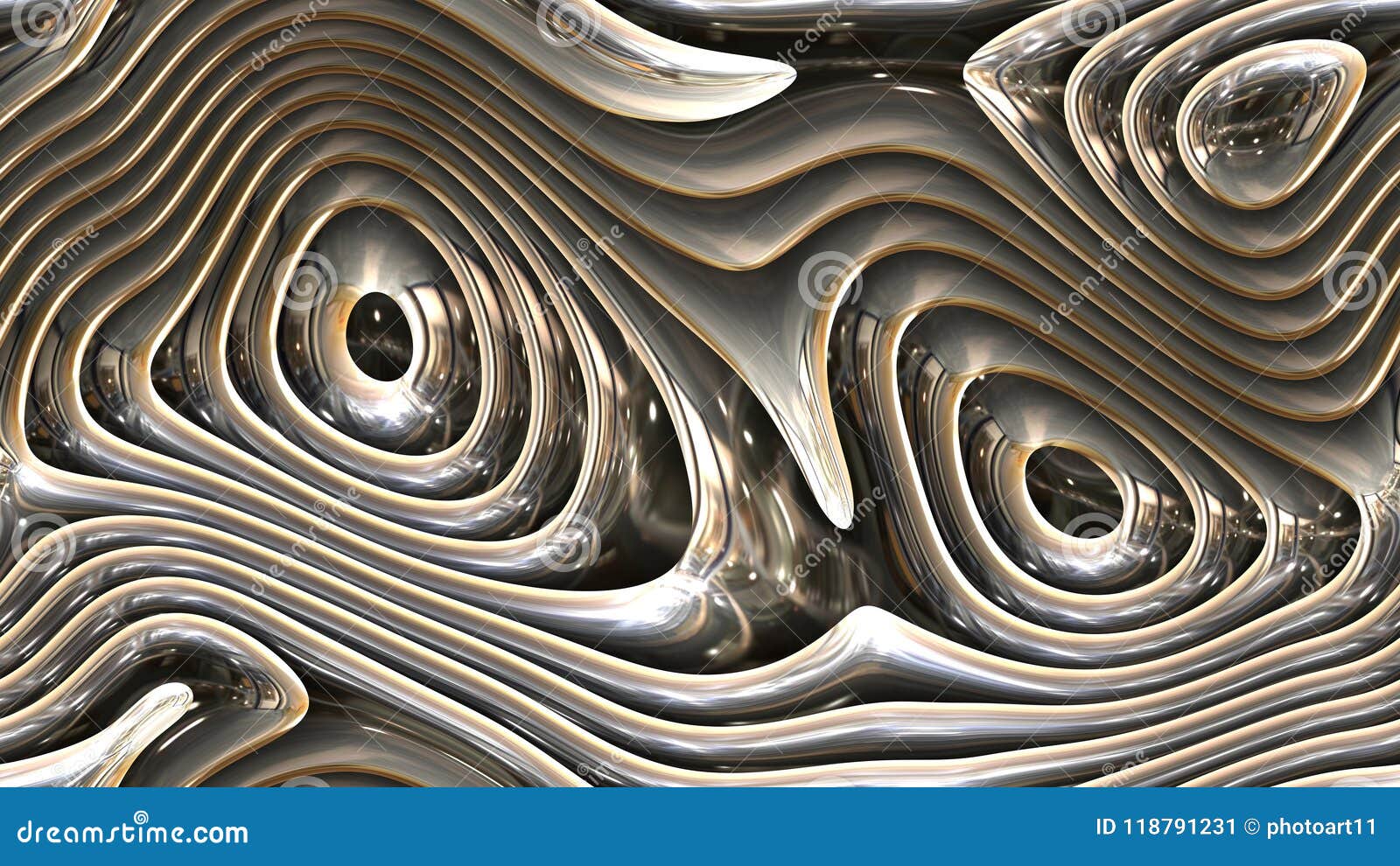 Abstract Curves - Metal Parametric Curved Shapes 4k Seamless Bac Stock ...