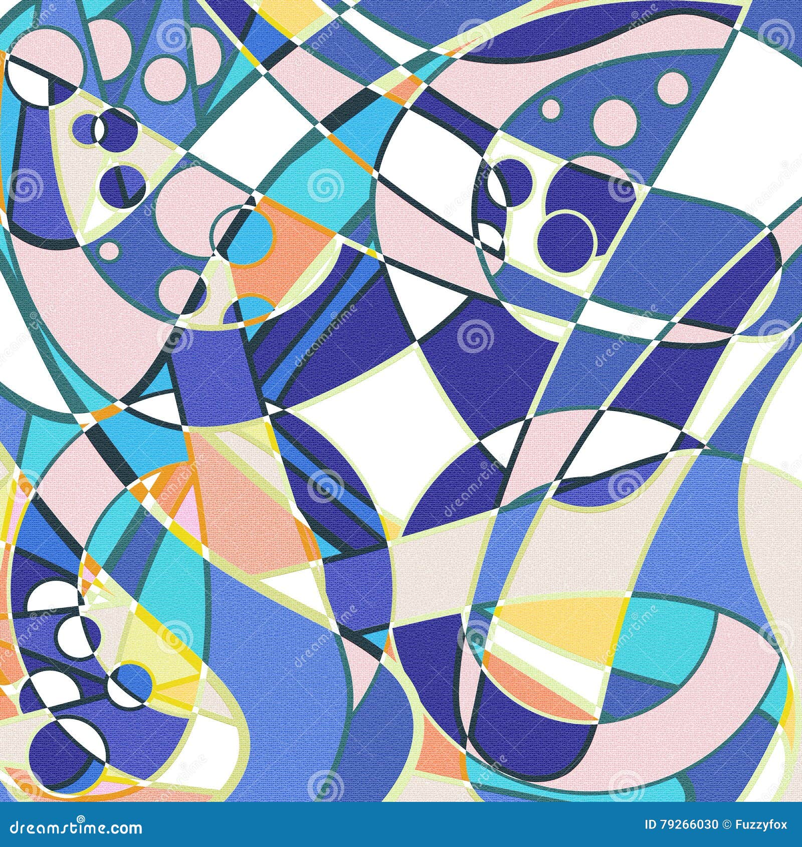 Abstract Curves Pattern in Retro Colors Stock Illustration ...