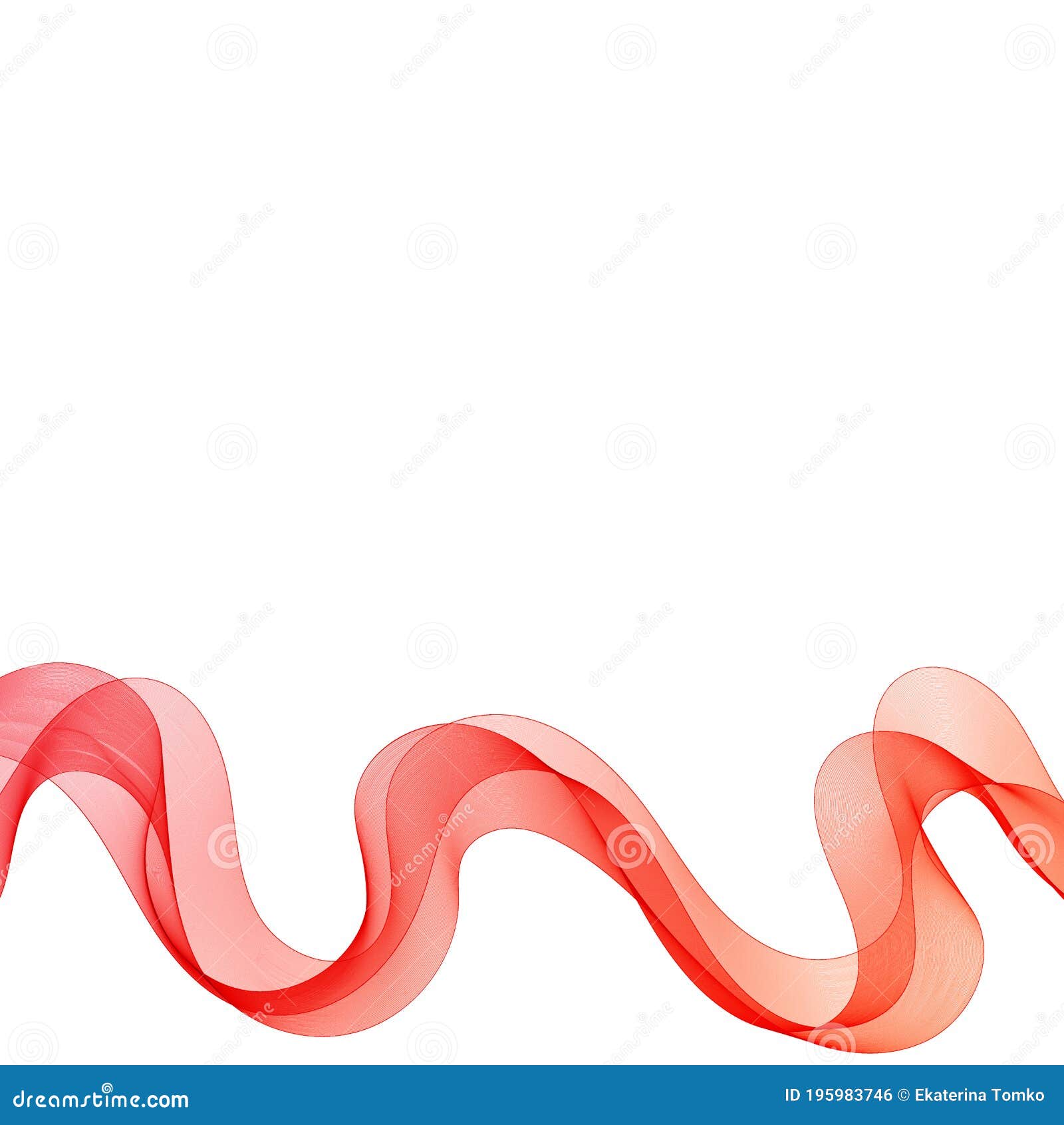 Abstract Curves. Red Color Lines. Vector Wave. Eps 10 Stock ...