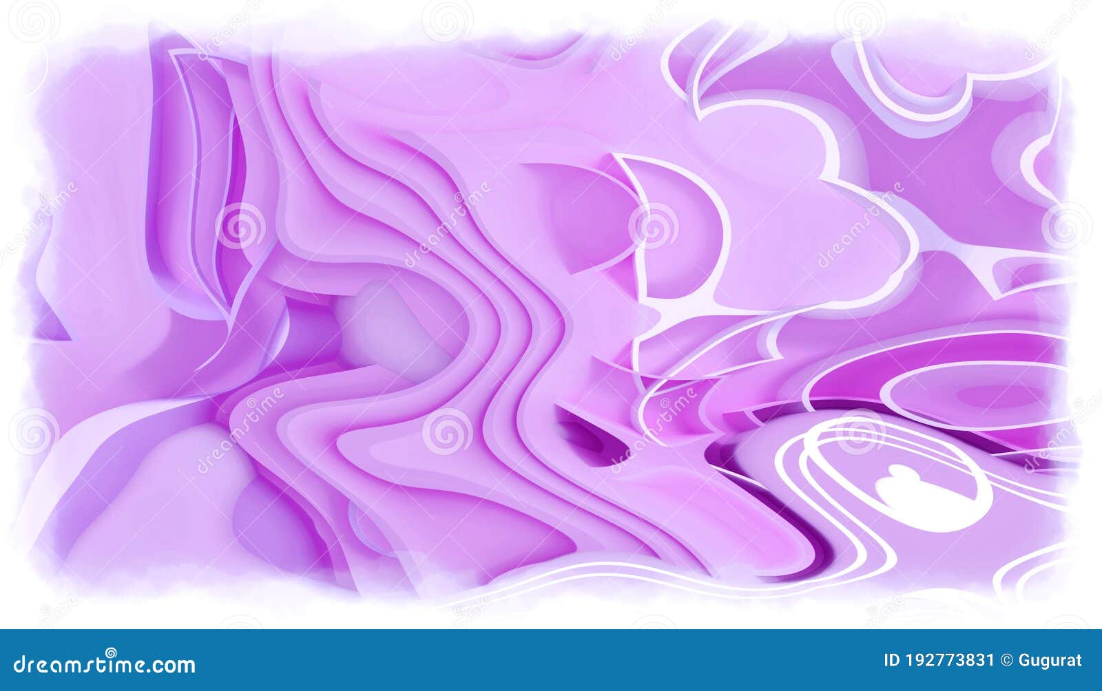 Abstract Curves Waves and Lines Overlap Pattern on Purple Background ...