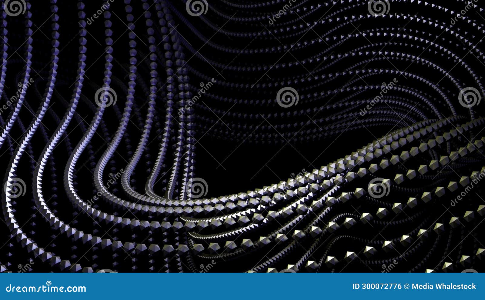 Abstract Curving and Spinning Abstraction with Rows of Tiny Particles ...