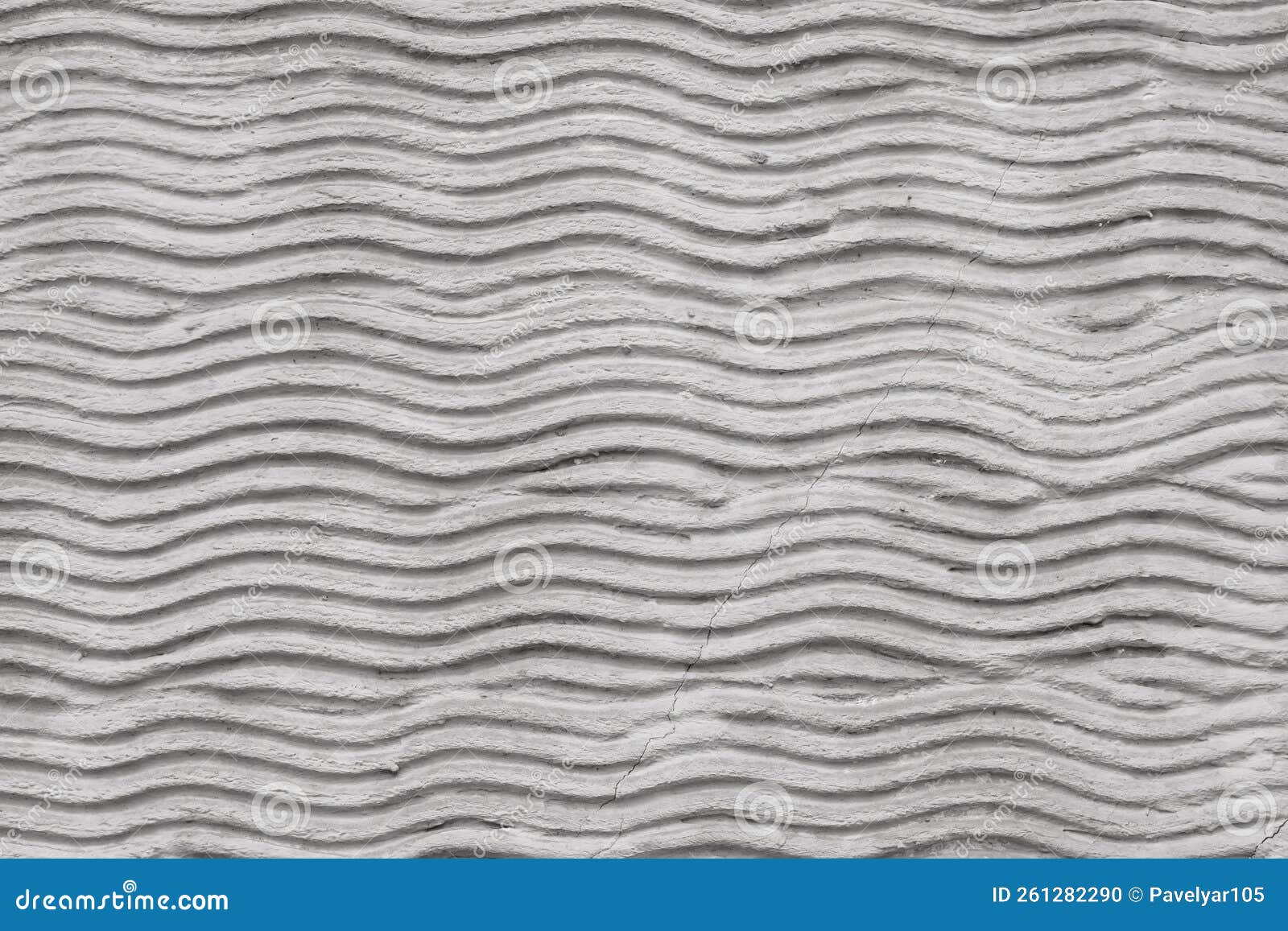 Abstract Curvy Cement Pattern with Waves on a Plastered Wall Stock ...