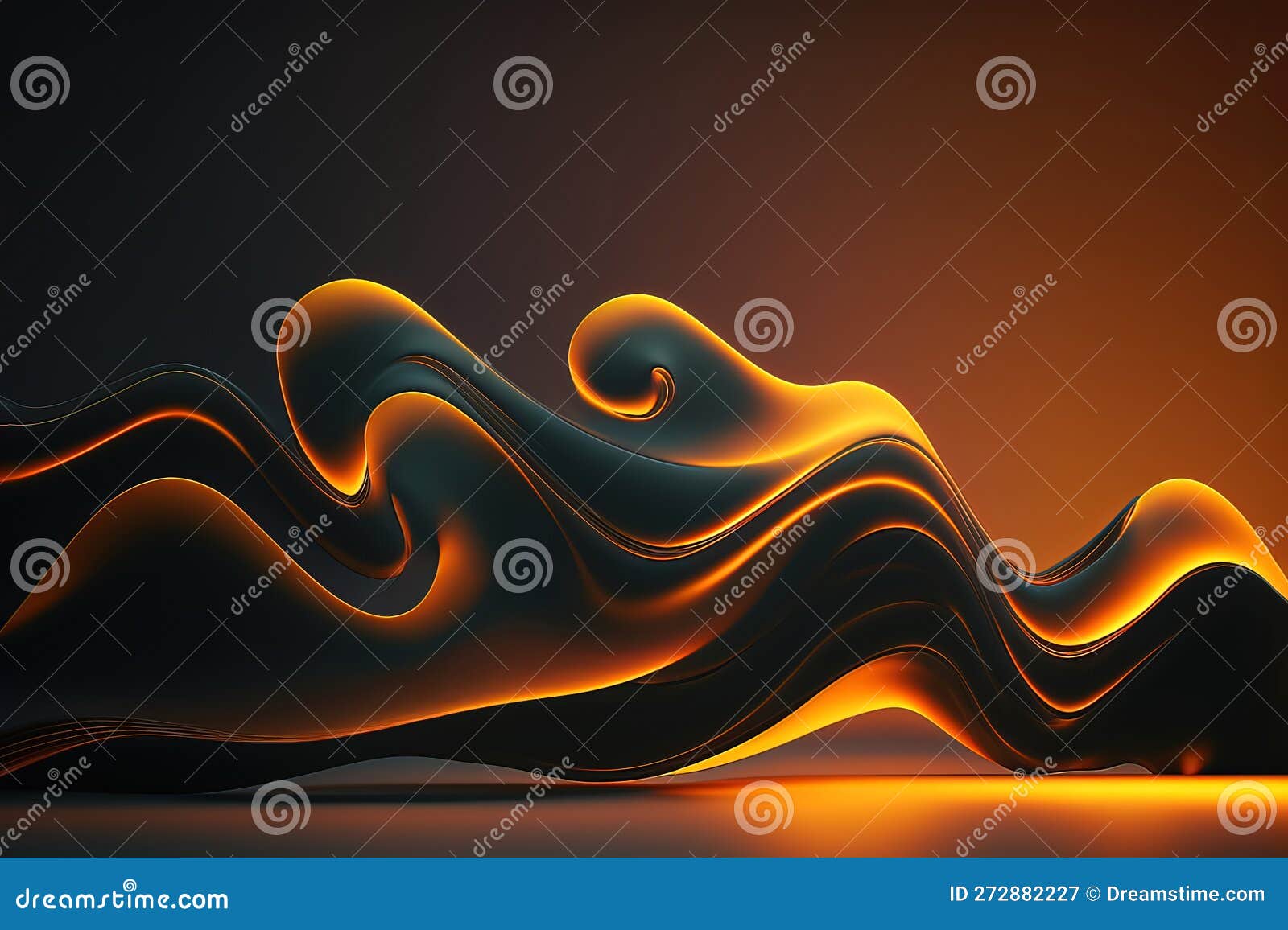 Abstract Curvy Design Wallpaper. Waves and Energy Flow Stock ...