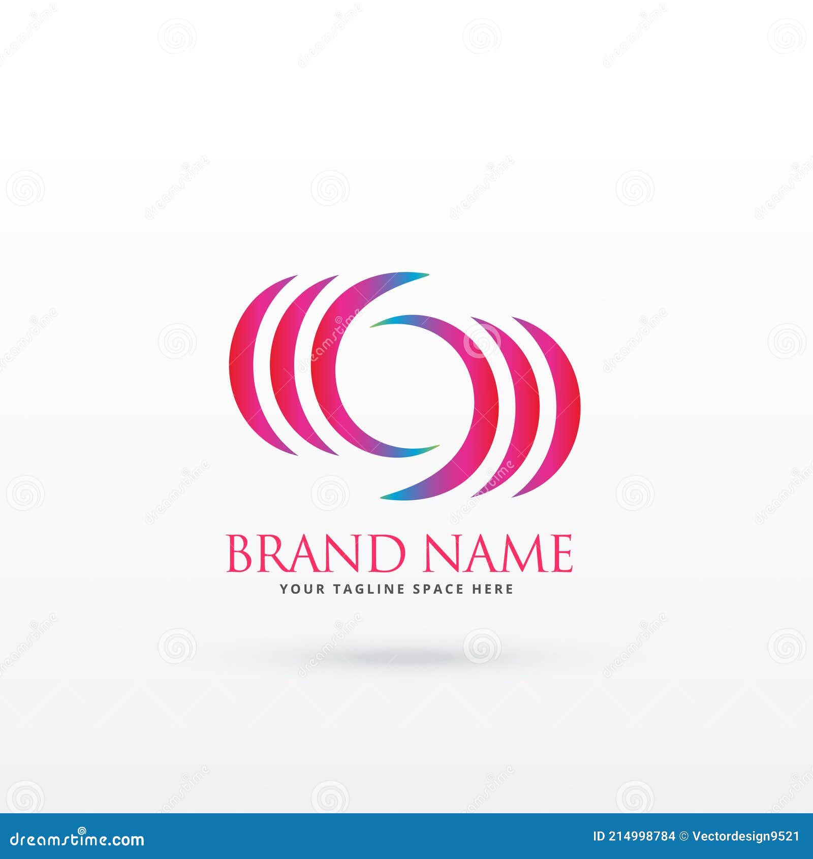 Abstract curvy logo design stock vector. Illustration of template ...