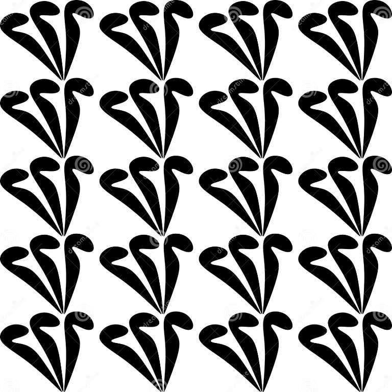 ABSTRACT CURVY PATTERN REPEATED DESIGN on WHITE BACKGROUND Stock ...