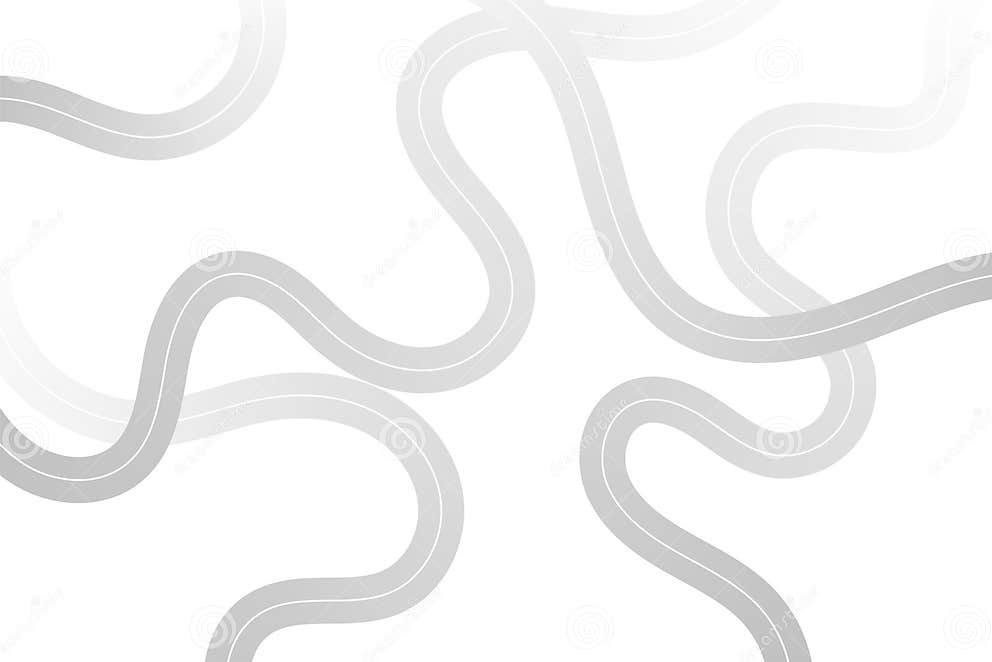 Abstract Curvy Wiggly Line on White Background Stock Vector ...