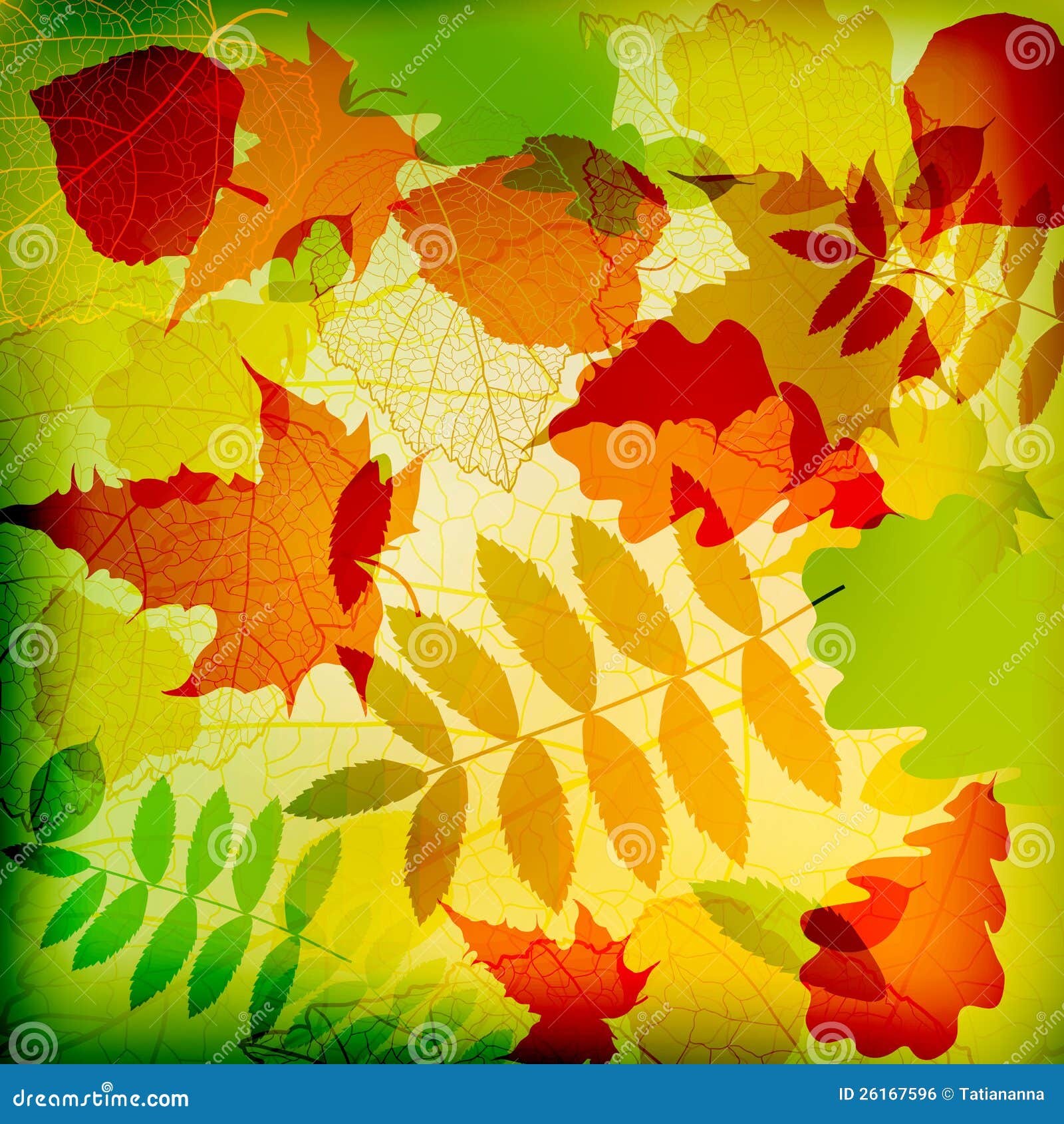 Abstract Cute Autumnal Background Vector Stock Vector - Illustration of ...