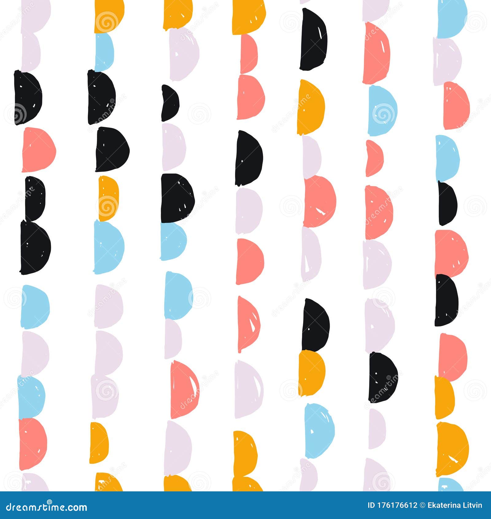 Abstract Cute Colorful Semicircle Design Stock Vector - Illustration of color, round: 176176612