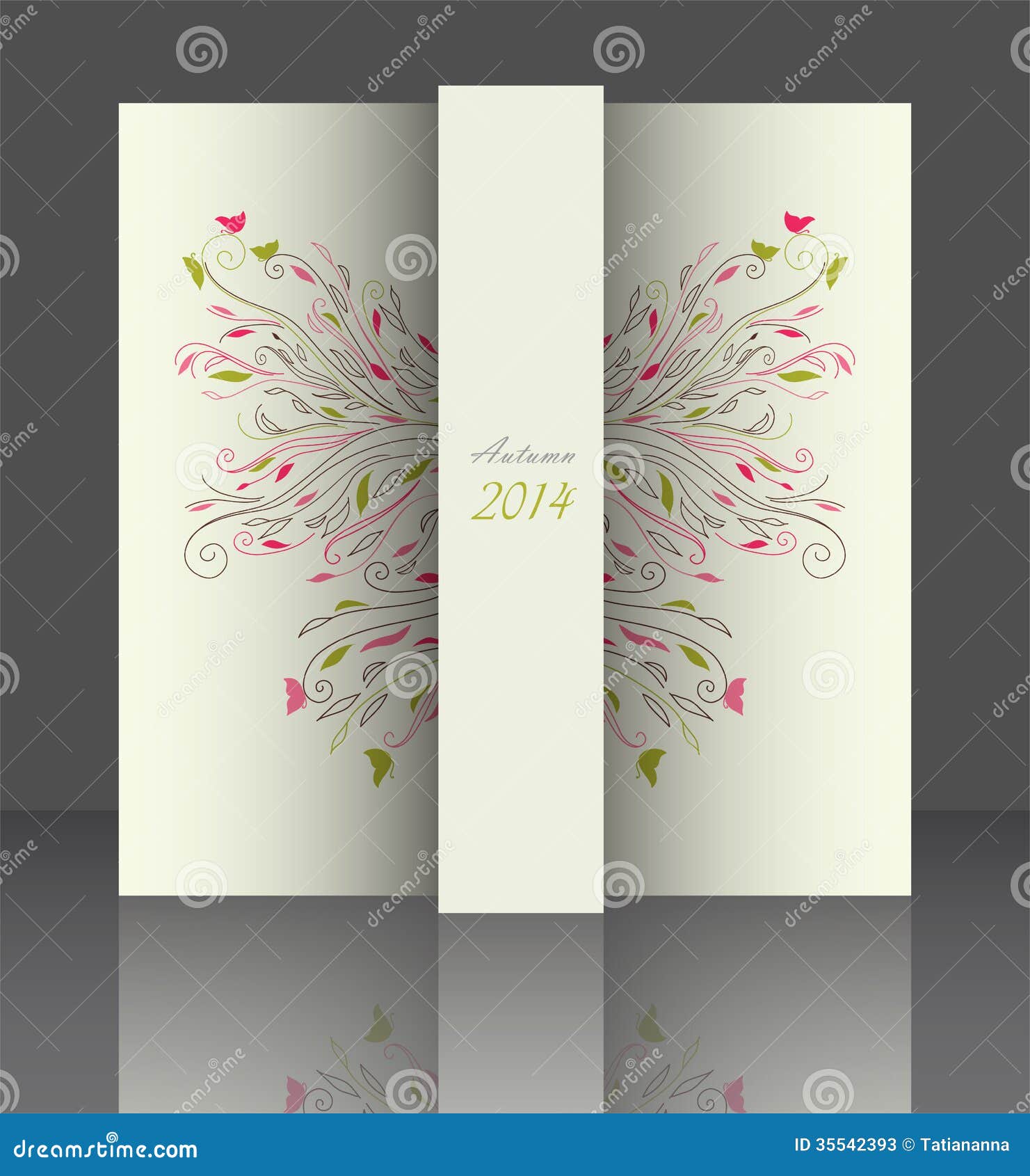 Abstract Cute Doodle Brochure Vector Stock Vector - Illustration of ...