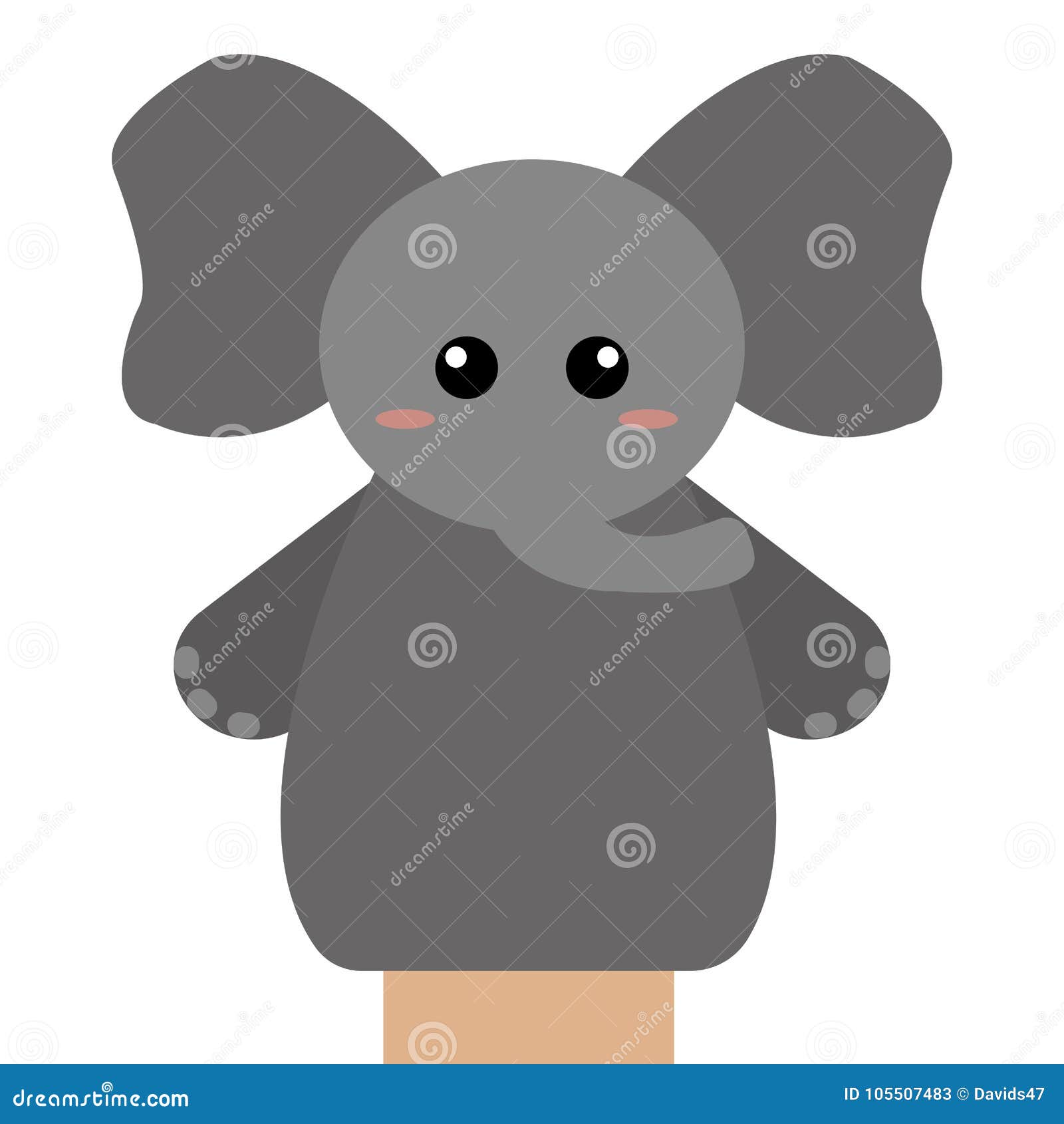 Cute puppet animal stock vector. Illustration of girl - 105507483