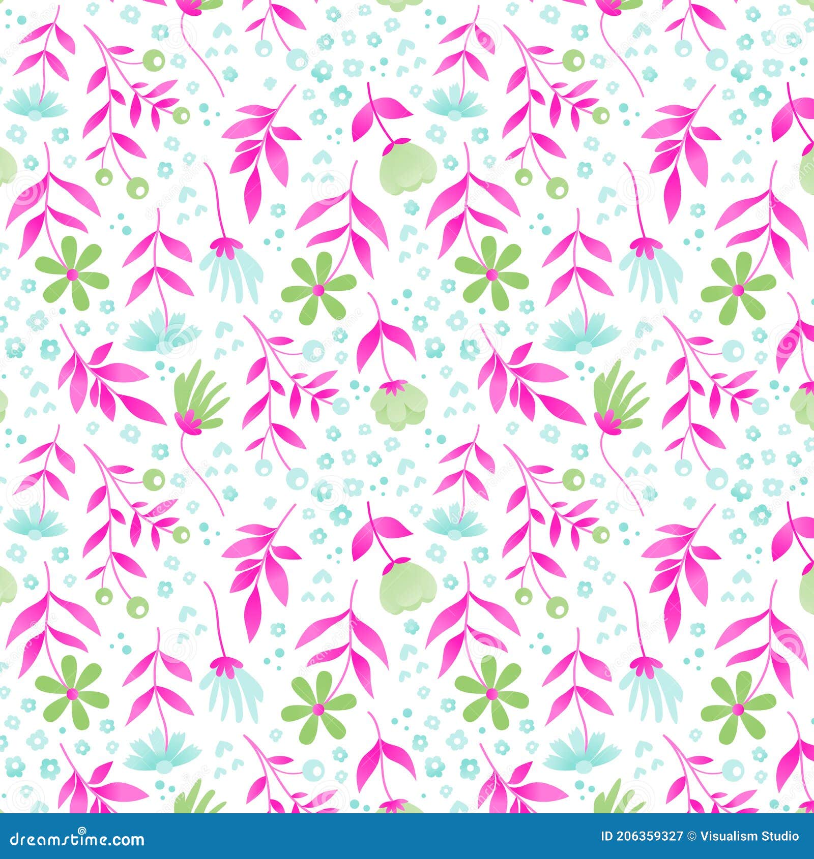 Abstract Cute Simple Pattern Light Pink Rough Flower and Leaf Nursery ...