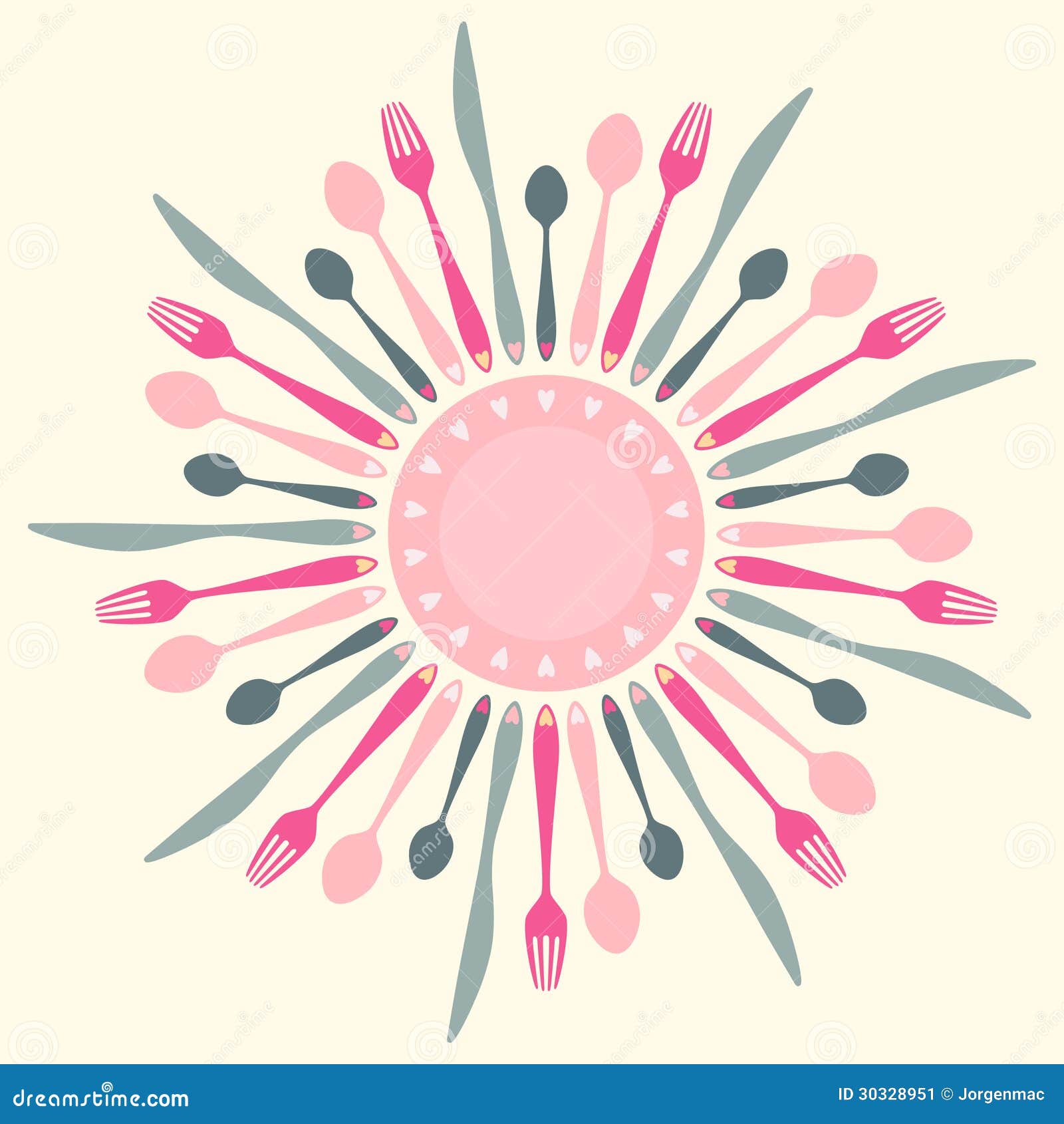 Abstract Cutlery Design stock vector. Illustration of cooking - 30328951