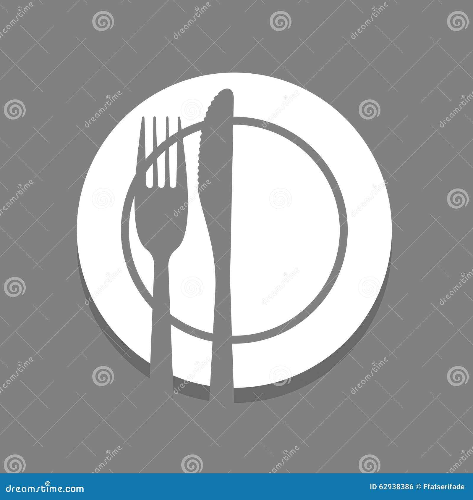 Abstract cutlery symbol stock illustration. Illustration of decoration ...