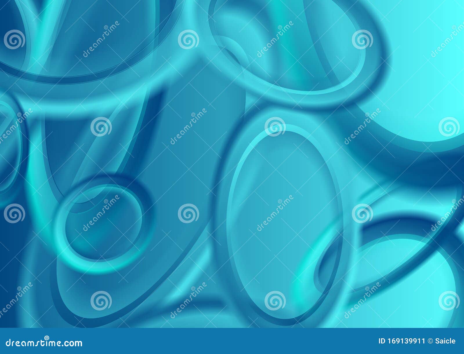Abstract Cyan Background with Ellipses Stock Vector - Illustration of ...