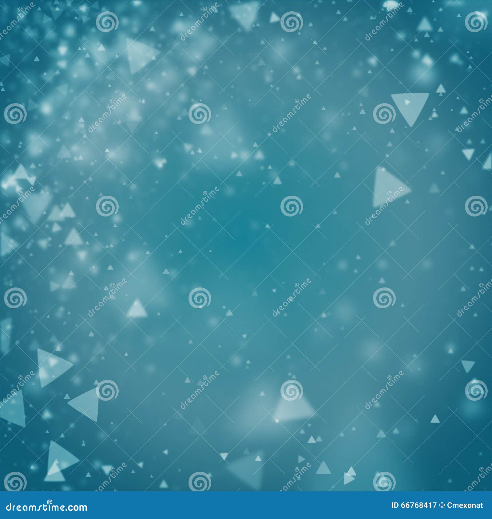Abstract Cyan Blue Background with Triangle Bokeh Defocused Lights ...